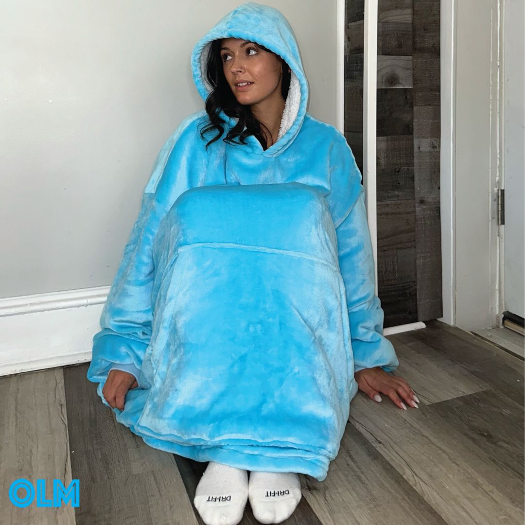 Wearable Sherpa Blanket Hoodie oversize for Kids & Adults | OLM Toys ...